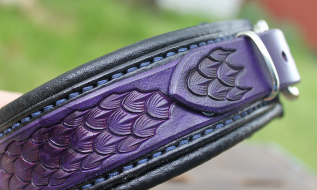 Black & Purple Dragonscale Collar – BigCatDen Crafts